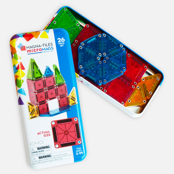 MAGNA-TILES - microMAGS Travel Set - 26 Piece Set - Johnco