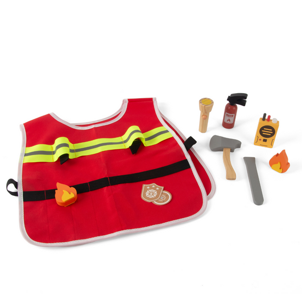 Dantoy - Playful Wood - Firefighter Play Set - Johnco